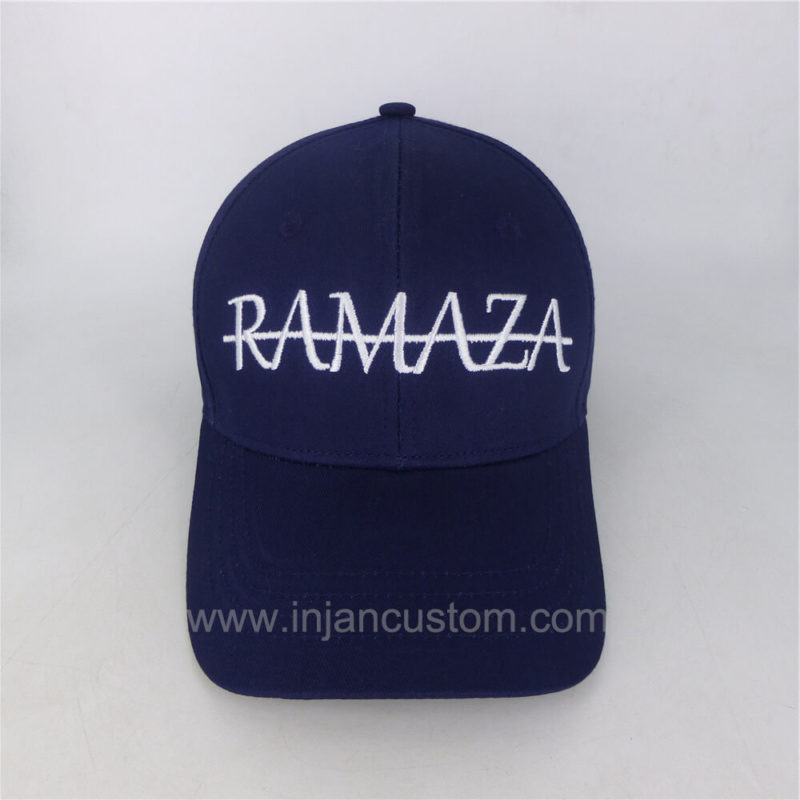 Custom Made Baseball Caps With Flat Embroidery Logo Curved Brim 6 ...