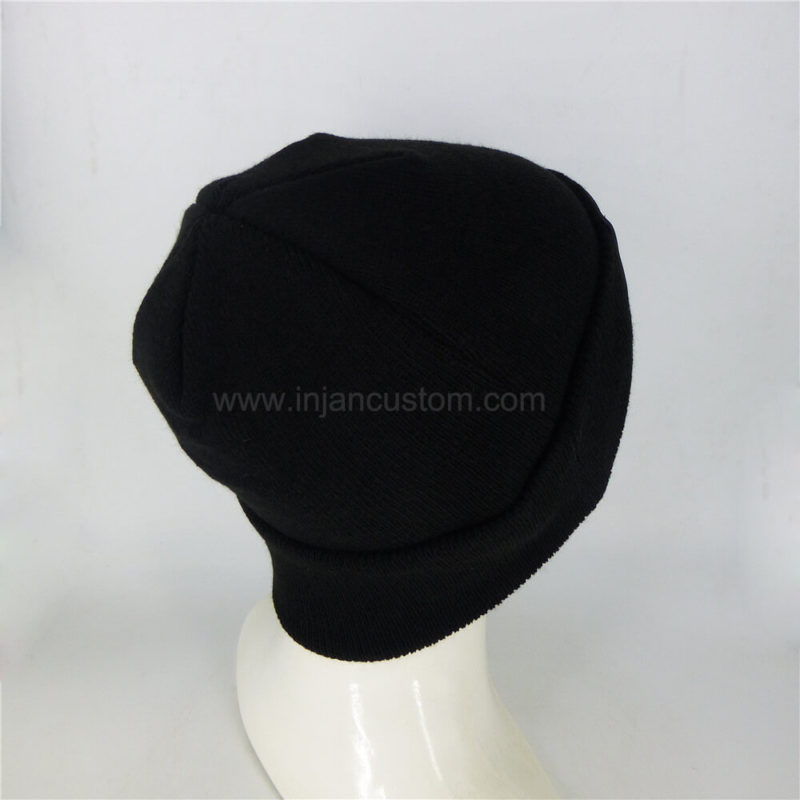 Custom Design Beanies with Rubber Patch on Cuff | Fully Custom Hats and ...