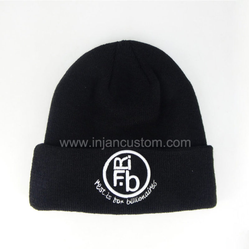 Custom Embroidered Beanies with 3D Embroidery Logo on Cuff | Fully ...