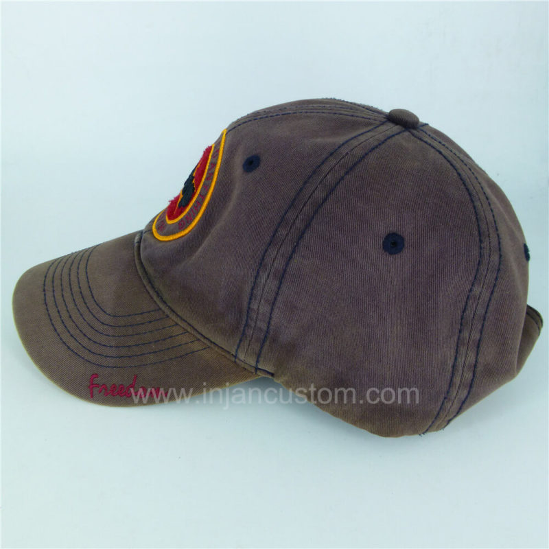Custom Embroidered Unstructured Washed Dad Hats 6 Panels Style With ...