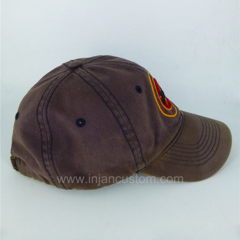 Custom Embroidered Unstructured Washed Dad Hats 6 Panels Style With ...