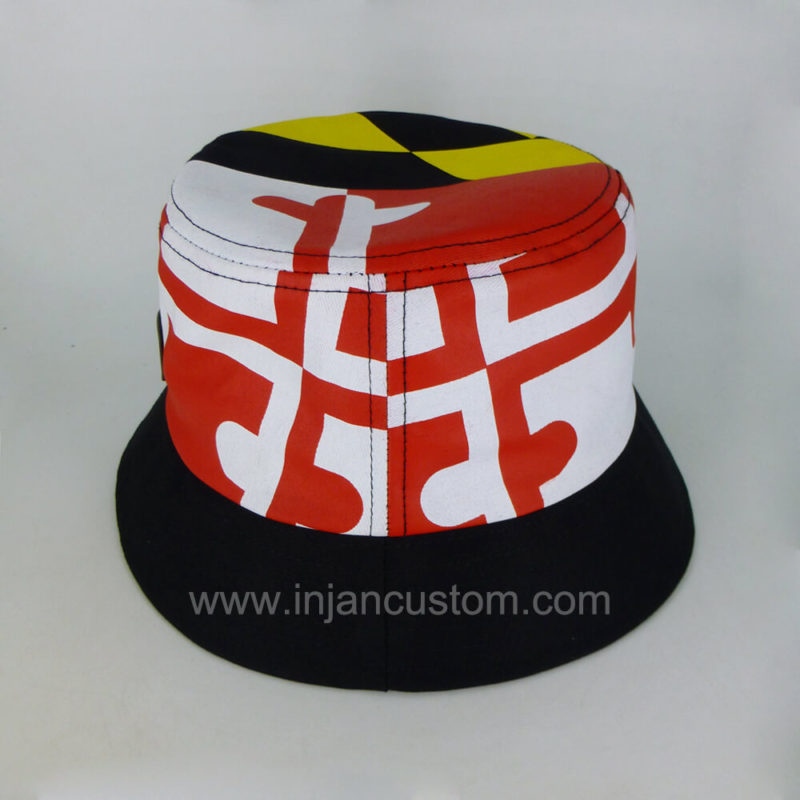 Custom Made Bucket Hats with Printing Design and Leather Patch | Fully ...