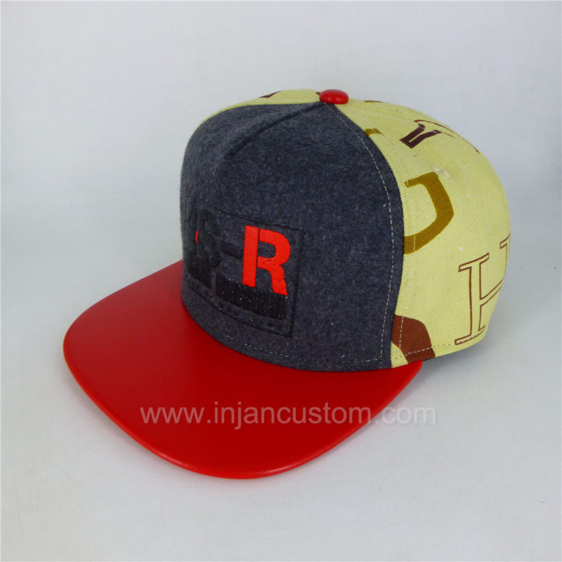 Custom Snapbacks with 3D Foam Printing Flat Brim 5 Panels Style | Fully ...
