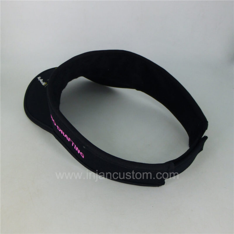 Custom Sun Visor Hats with Flat Embroidery Design | Fully Custom Hats ...