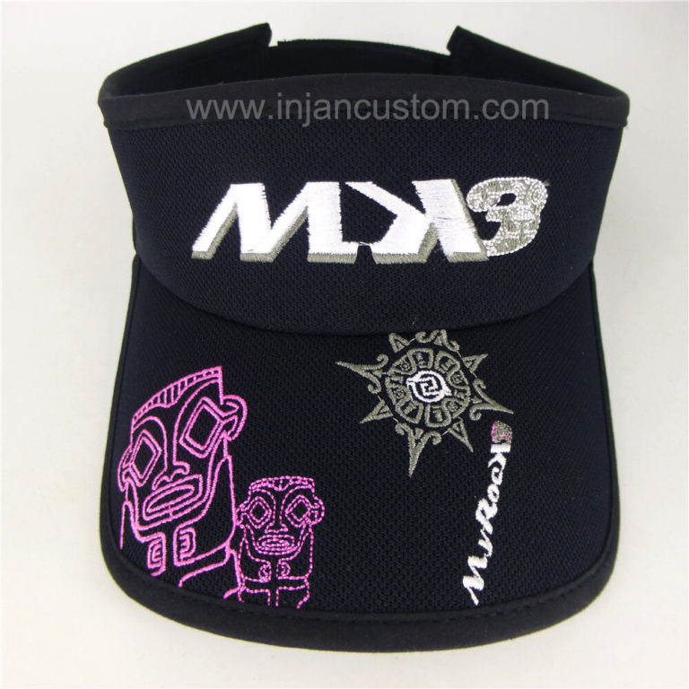 Custom Visors with Flat Embroidery Design | Fully Custom Hats and ...